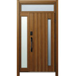 DBKE4354NDWF_80 | ドアリモD30 断熱ドア N05 KE ランマ付片袖FIX 外額縁80 顔認証キー洋風カーブ ブラック | YKK AP（株）