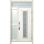 DDYW1920D1SC_80 | ドアリモD30 アルミドア S52 YW ランマ付片袖FIX（中桟付） 外額縁80 ピタットキーストレート シルバー | YKK AP（株）